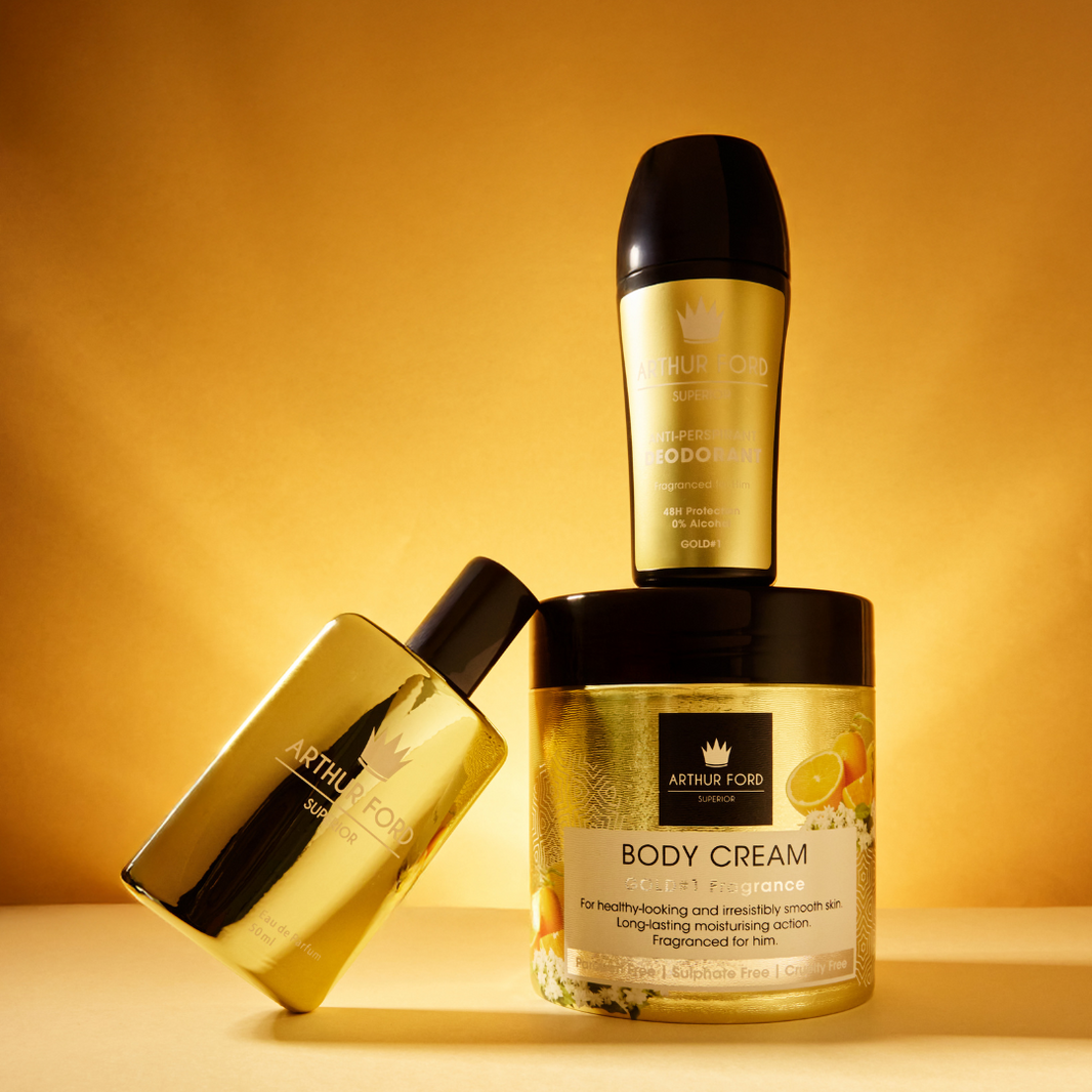 Gold Perfume, Roll-On & Lotion Combo For Him – Arthur Ford